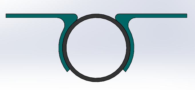 1" Carbon Fiber Tangent Tube Mount™ - 12" Long | DragonPlate